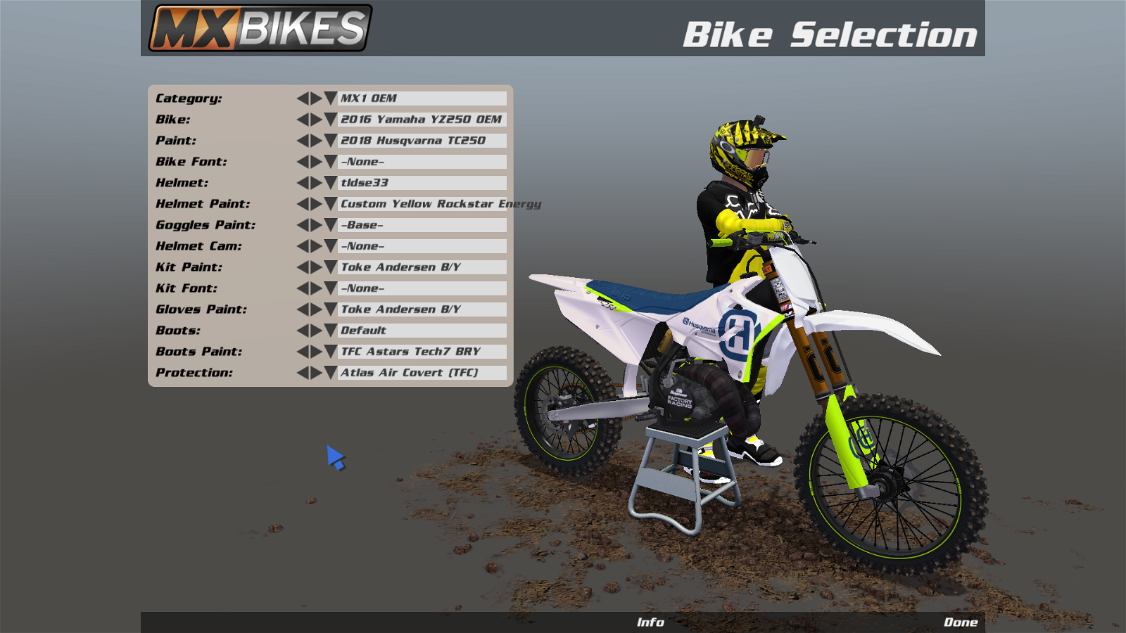 2018 Husqvarna TC250 skin for YZ250 – MXB-Mods.com