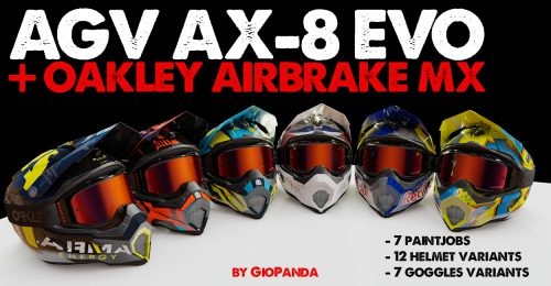 [update ver1.2] AGV AX-8 EVO + OAKLEY AIRBRAKE MX – MXB-Mods.com