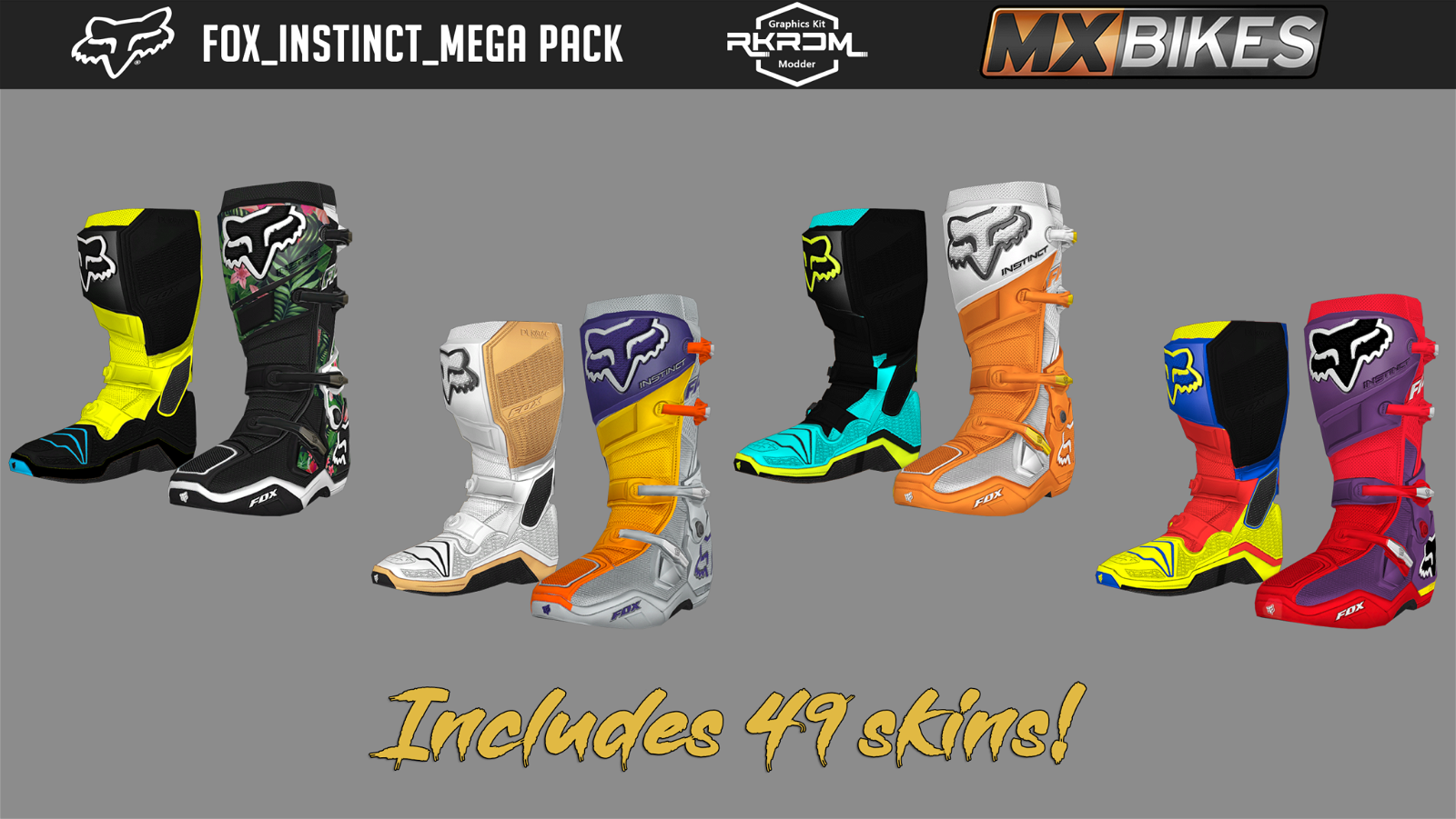FOX Instinct Mega Pack 49 Skins – MXB-Mods.com