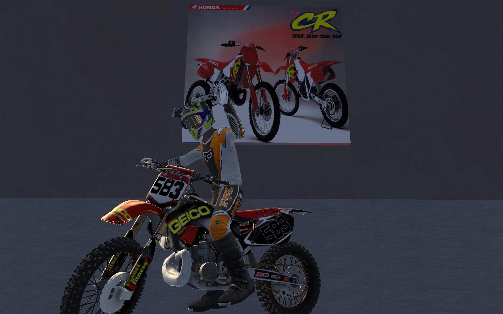 CR250R GEICO HONDA skin – MXB-Mods.com