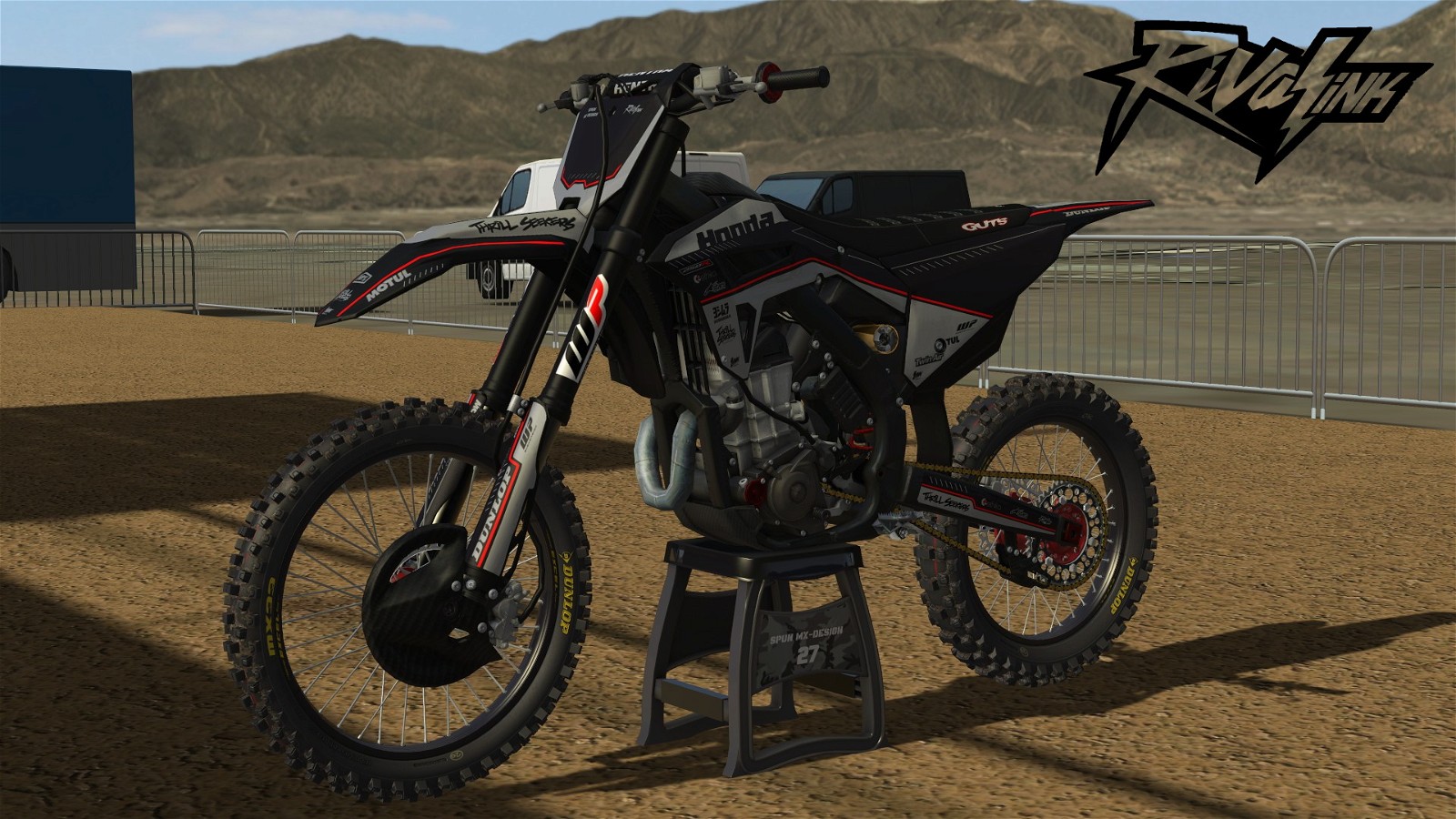 Spun Rival Ink Utility Black Replica CRF – MXB-Mods.com