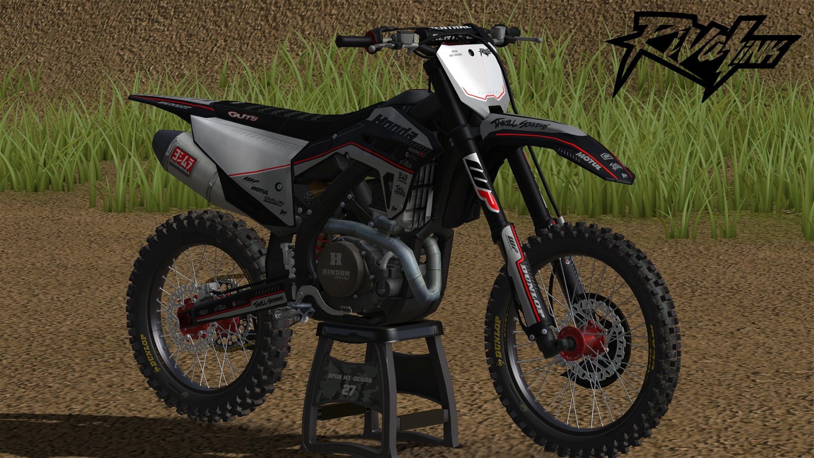 Spun Rival Ink Utility Black Replica CRF – MXB-Mods.com