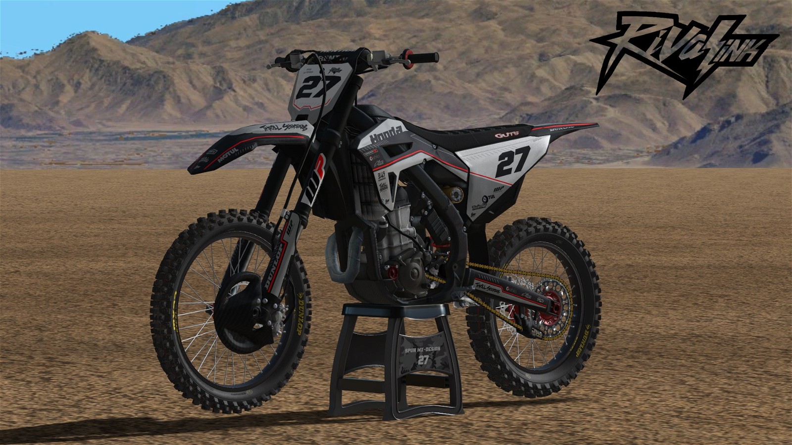Spun Rival Ink Utility Black Replica CRF – MXB-Mods.com