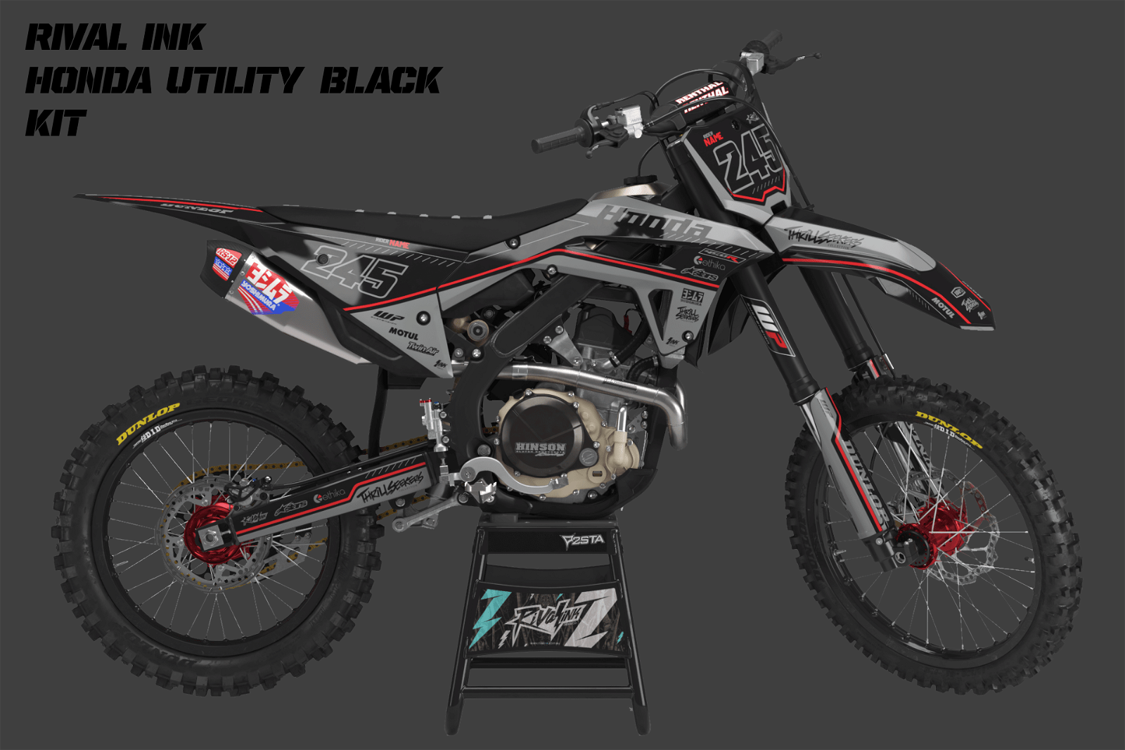 Spun Rival Ink Utility Black Replica CRF – MXB-Mods.com