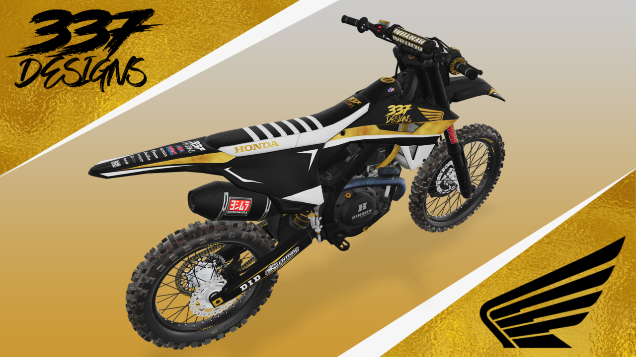 Gold Flake Honda - 337 Designs – MXB-Mods.com