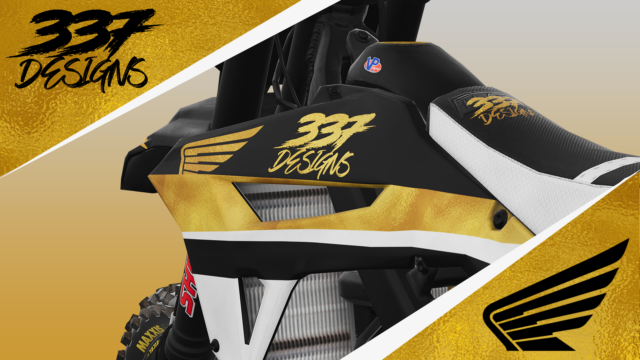 Gold Flake Honda - 337 Designs – MXB-Mods.com