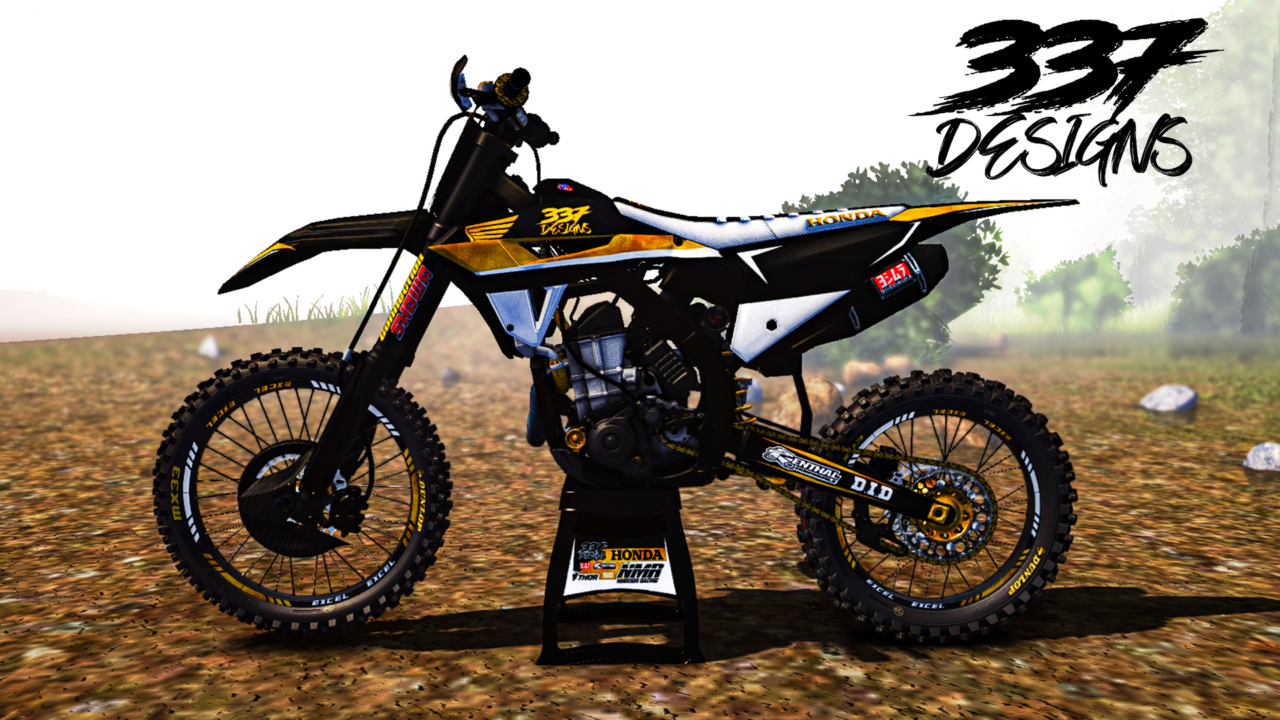 Gold Flake Honda - 337 Designs – MXB-Mods.com