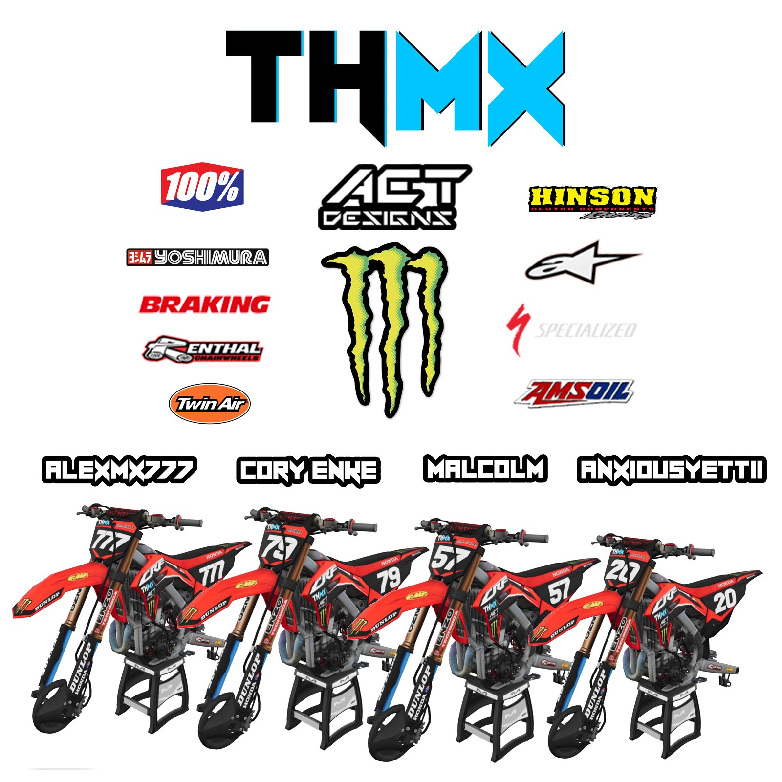 THMX Racing Team kit release with public bike! – MXB-Mods.com