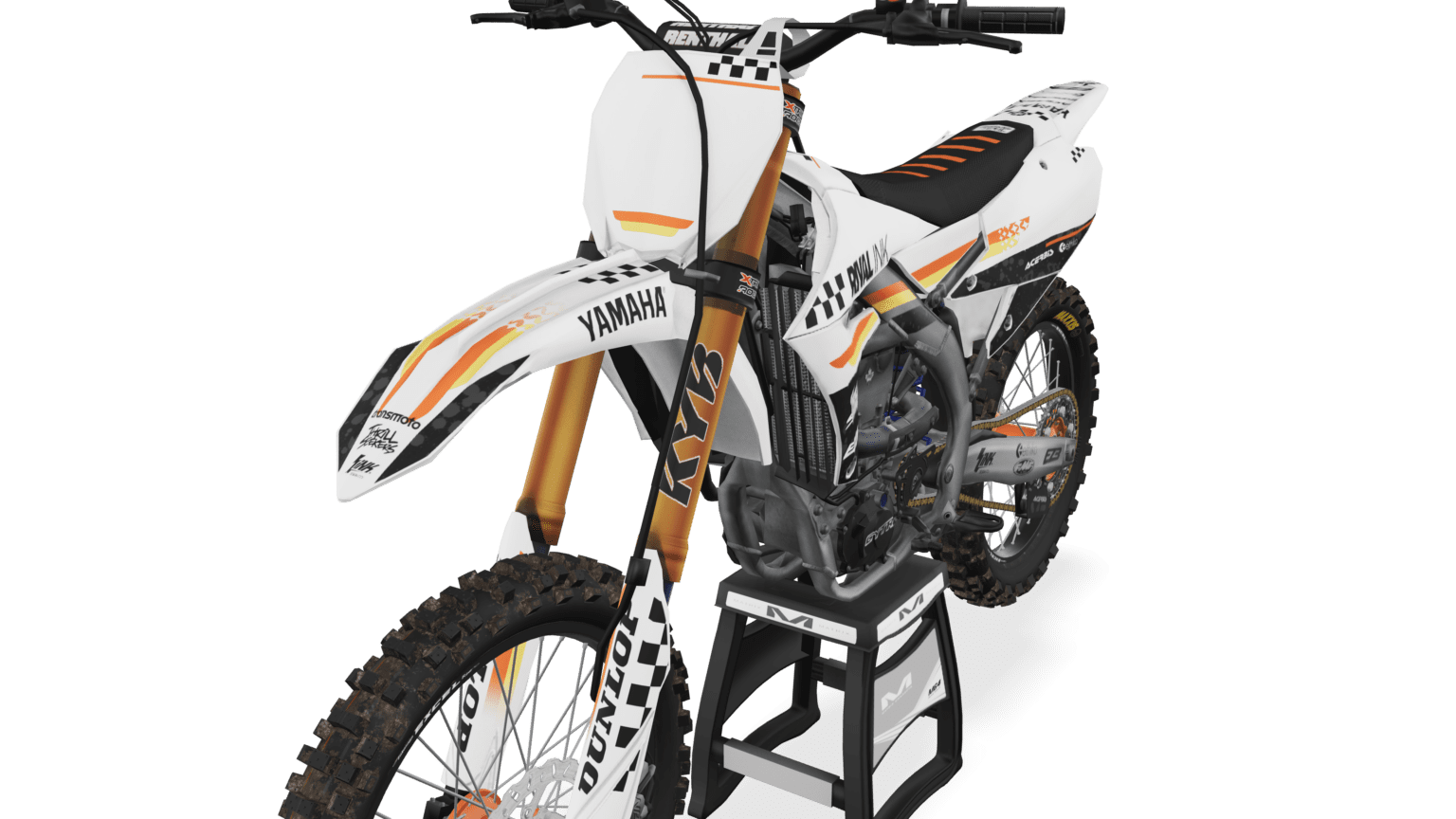 Yamaha Bleach White Graphics Kit – MXB-Mods.com