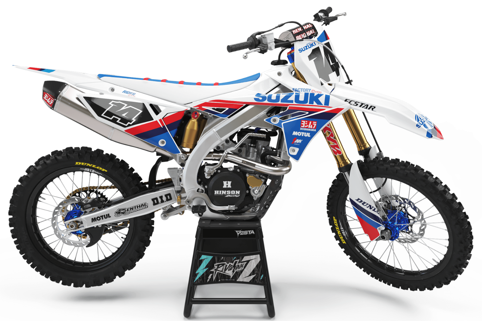 RMZ 250 Master Blue Rival Ink Kit – MXB-Mods.com
