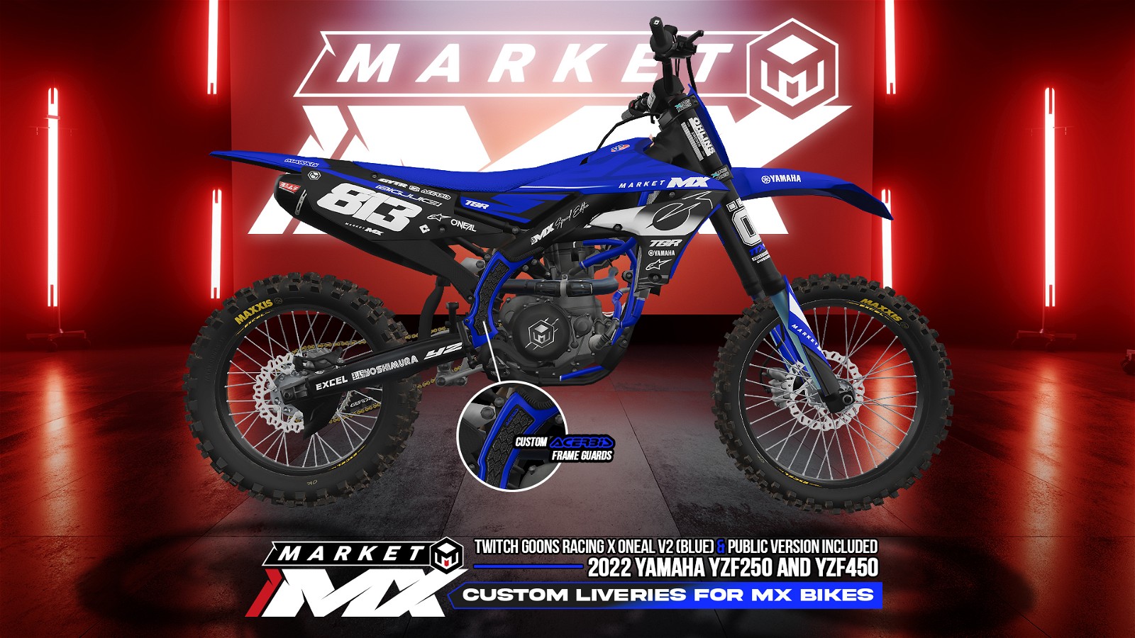 TGR x Oneal ’22 Yamaha V2 (BLUE) YZF Team Graphics by Market MX – MXB ...