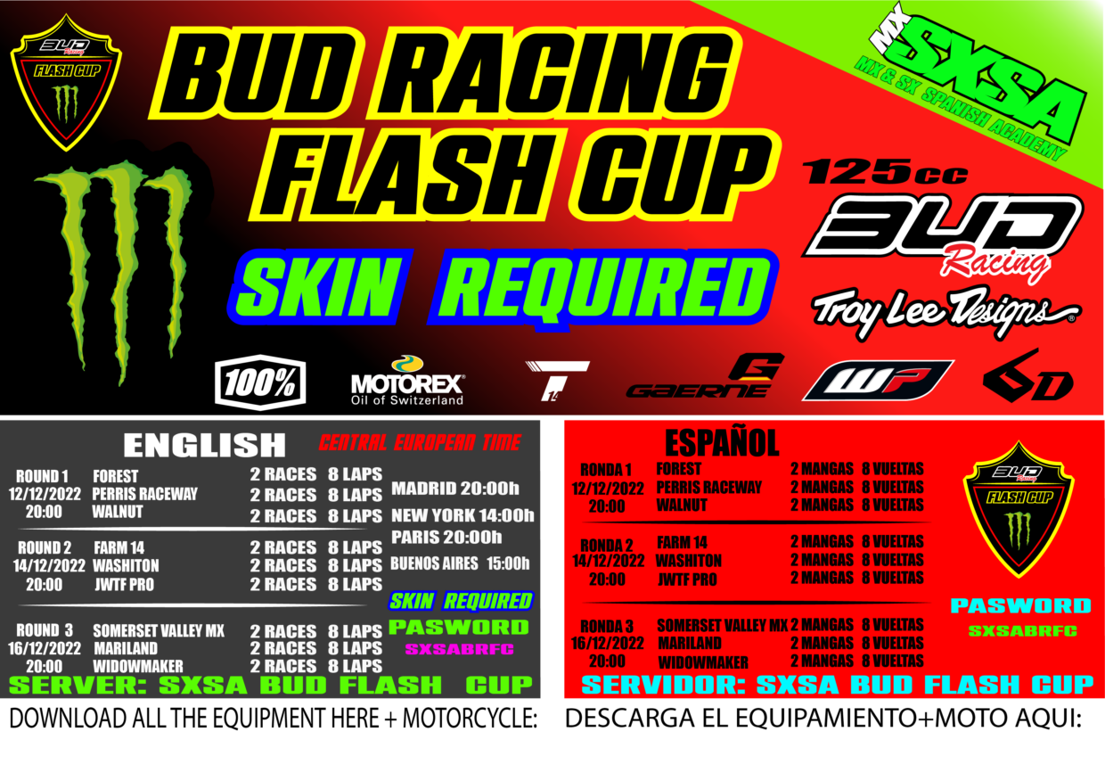BUD RACING FLASH CUP SXSA FULL PACK – MXB-Mods.com