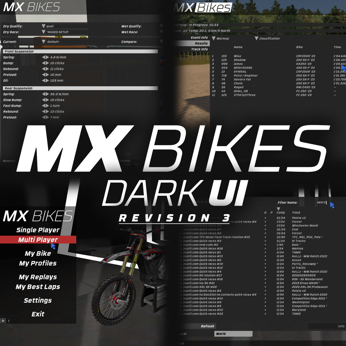 Dark UI – MXB-Mods.com