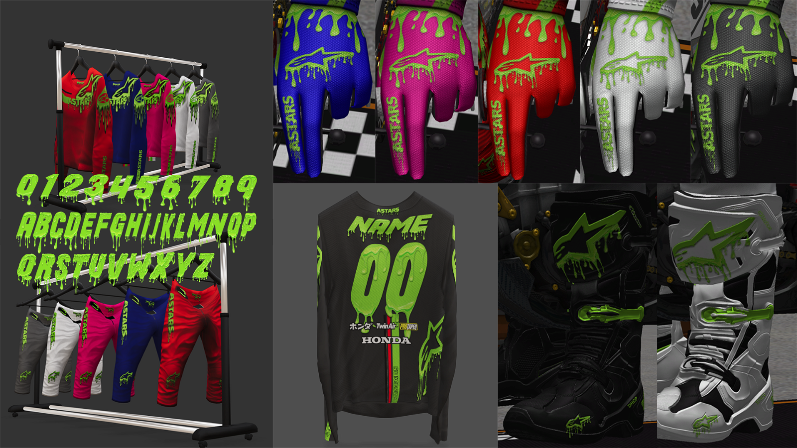 Alpinestar Slime (Custom Kit) – MXB-Mods.com