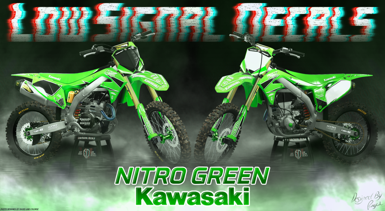 Low Signal Decals “Nitro Green” Kawasaki (KX250,KX450) – MXB-Mods.com