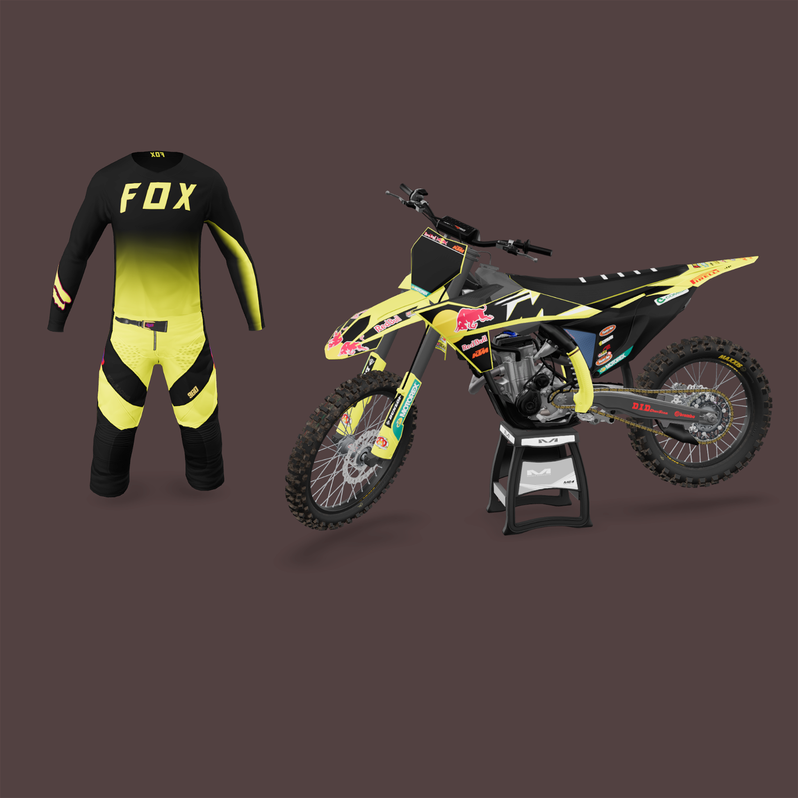 Yellow KTM and Fox gear Combo – MXB-Mods.com