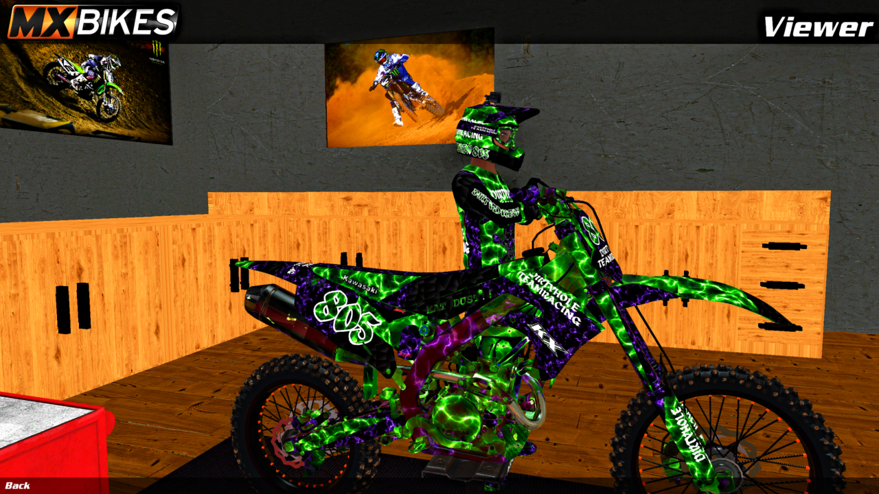 DHTR Kawasaki Rider Set W/ Bike Paint – MXB-Mods.com