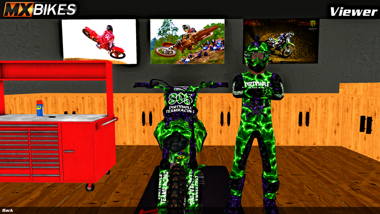 DHTR Kawasaki Rider Set W/ Bike Paint – MXB-Mods.com