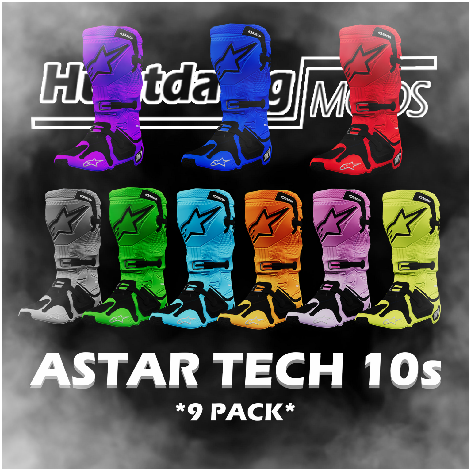 Huntdawg’s Blank Color Astar Tech10s – MXB-Mods.com