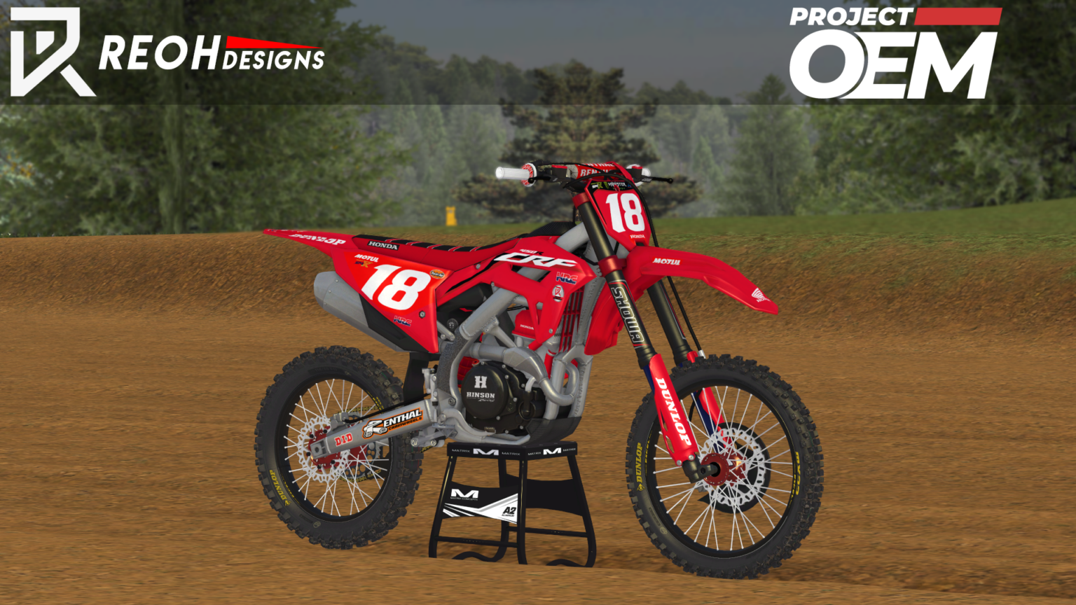 RD OEM CRF450R #18 + PUBLIC – MXB-Mods.com