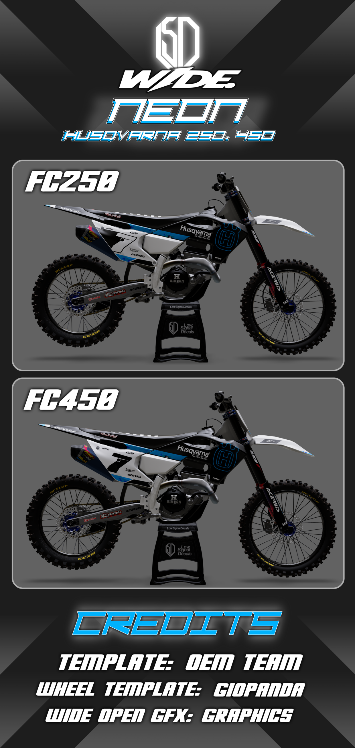 WIDE OPEN GFX “NEON” – MXB-Mods.com