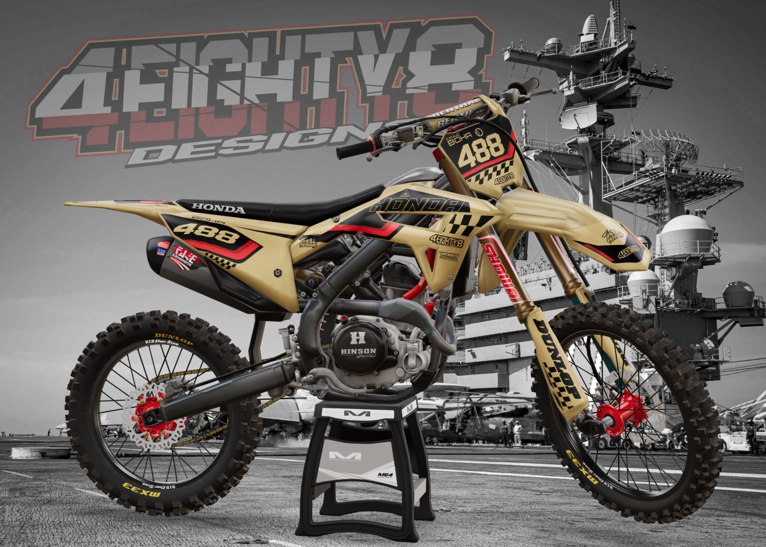 2023 CRF “Tandem Tan” Graphics Kit (PUBLIC) – MXB-Mods.com