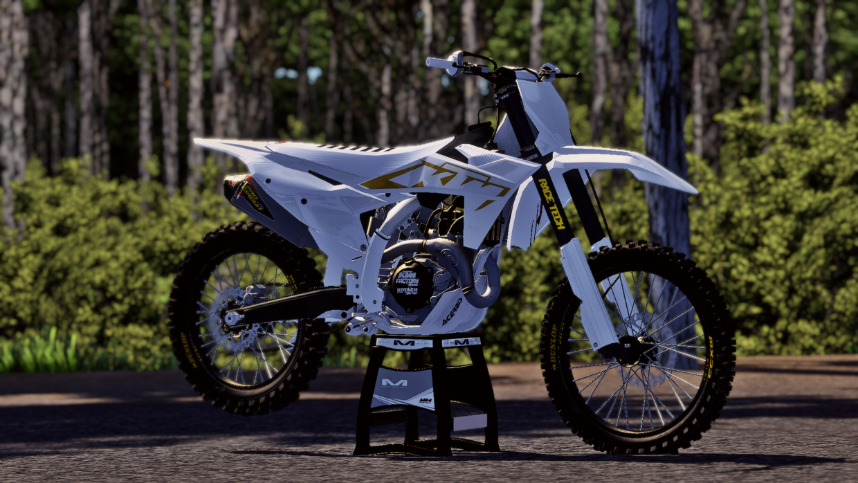 KTM 450SXF WHITE AND GOLD PAINTS – MXB-Mods.com