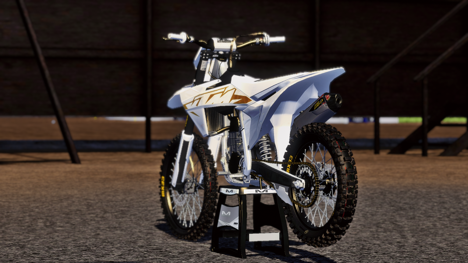 KTM 450SXF WHITE AND GOLD PAINTS – MXB-Mods.com