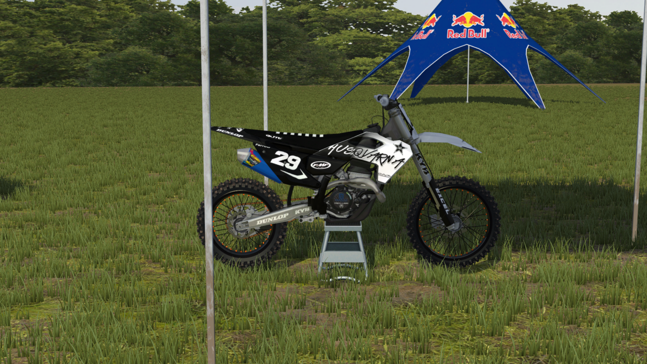 Black and white Rockstar 2023 FC250 – MXB-Mods.com