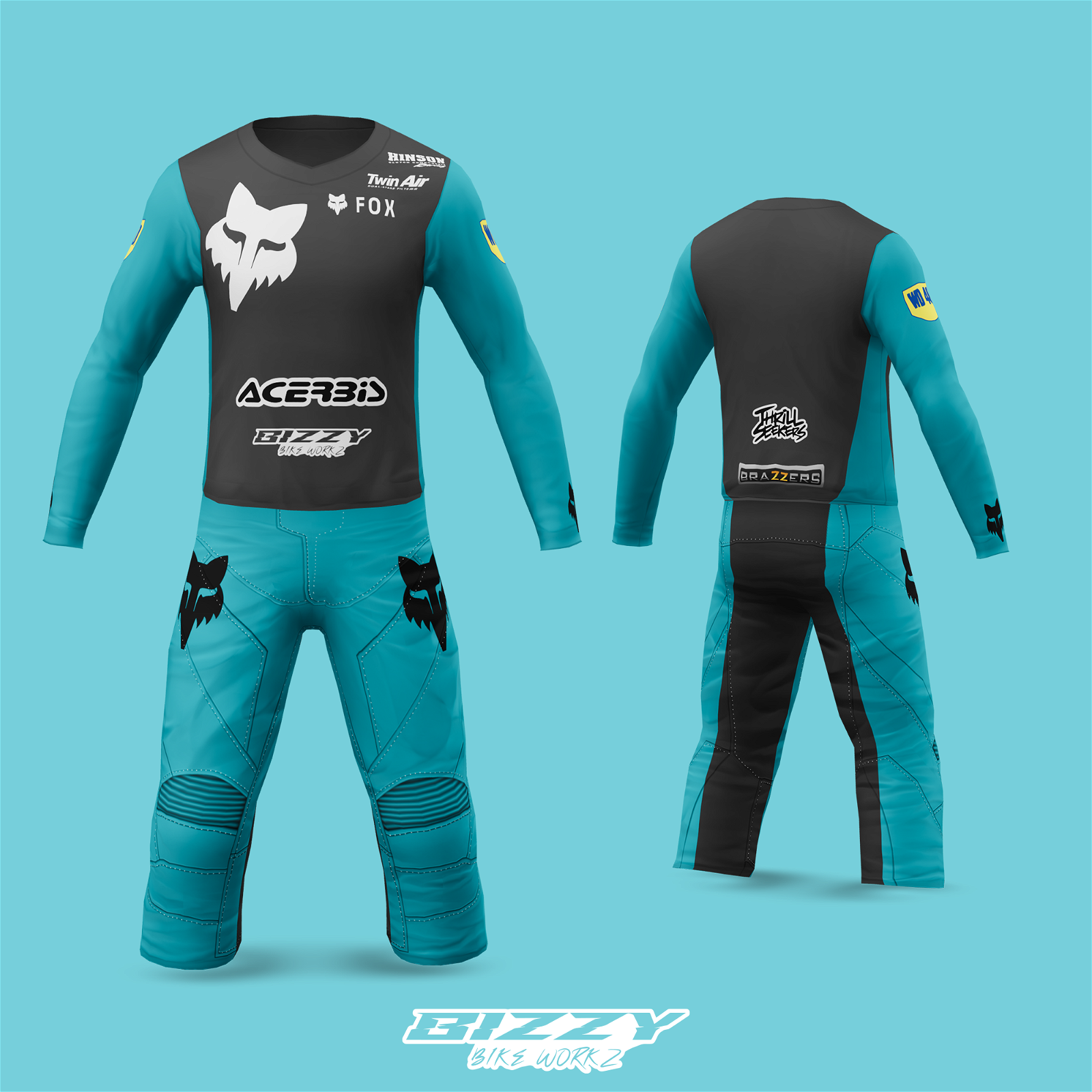 FOX RACING BLUE GEAR – MXB-Mods.com
