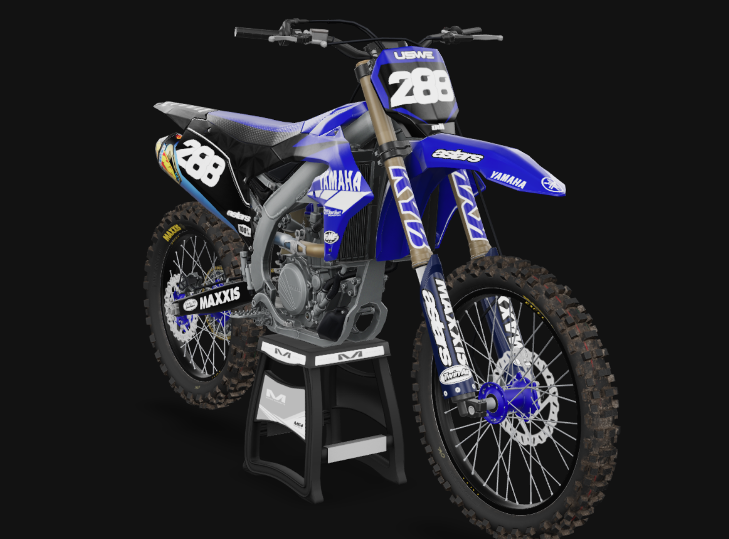 public black/blue yamaha yz250f 2024 – MXB-Mods.com