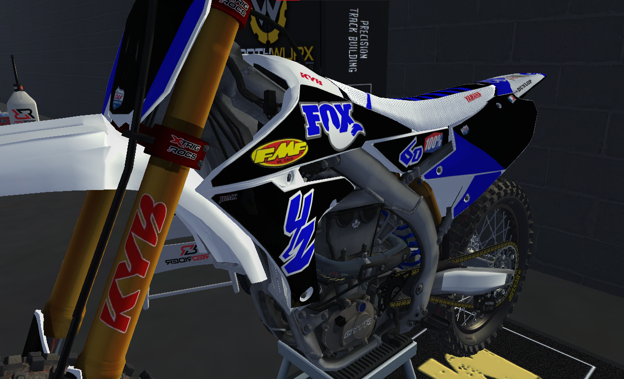 White & Black YZ250F with custom colored logos (PSD Included) – MXB ...
