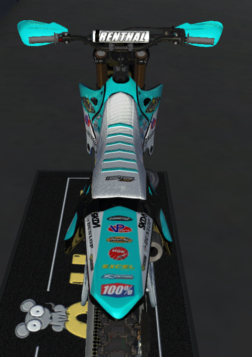Teal E10 Factory YZ 250 with bills pipe (2 variations) – MXB-Mods.com