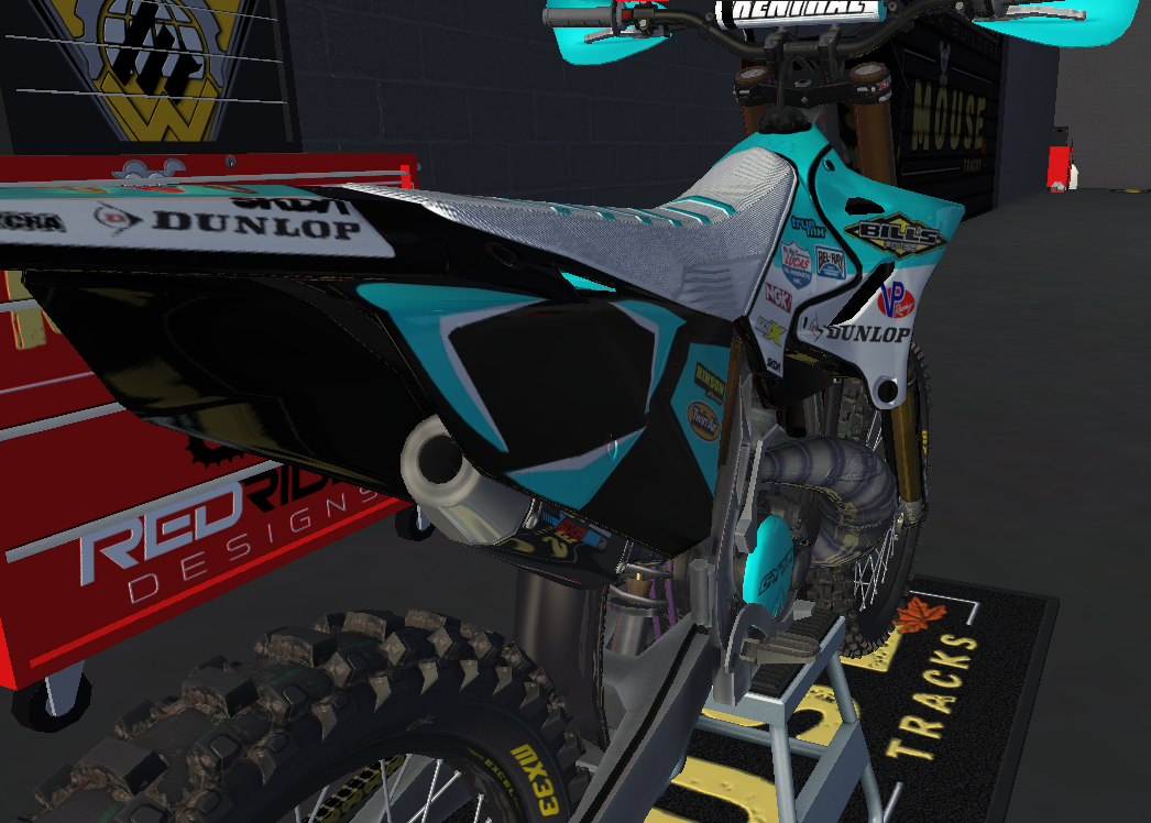 Teal E10 Factory YZ 250 with bills pipe (2 variations) – MXB-Mods.com