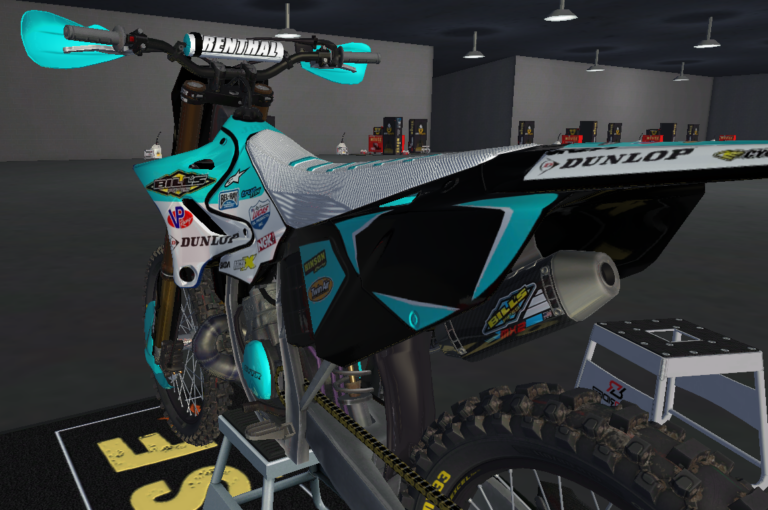 Teal E10 Factory YZ 250 with bills pipe (2 variations) – MXB-Mods.com
