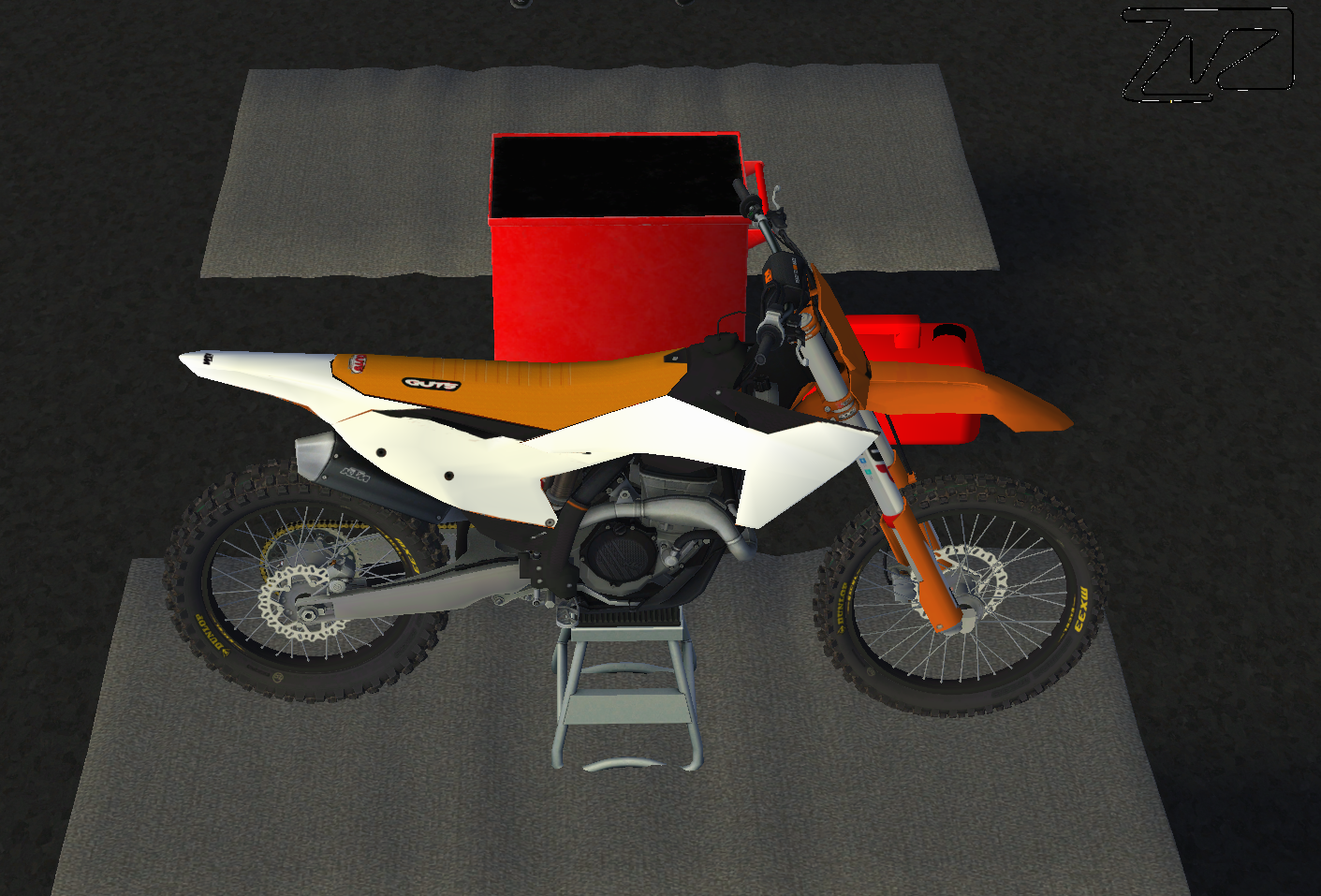 White and orange KTM – MXB-Mods.com