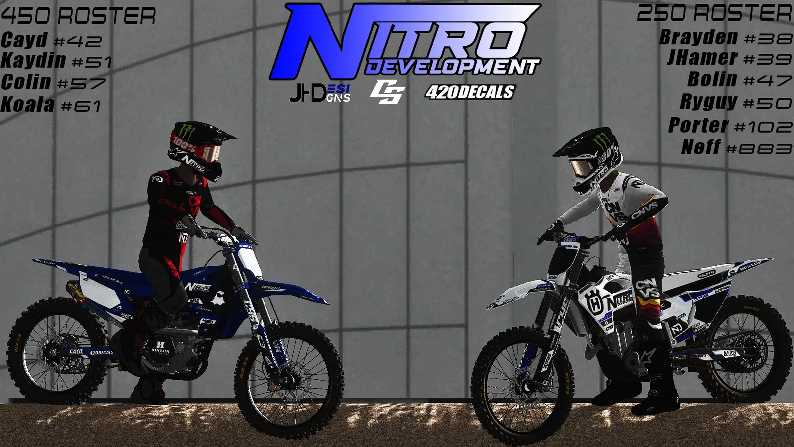 420 Decals x Nitro Development 2025 SX Season Bikes – MXB-Mods.com