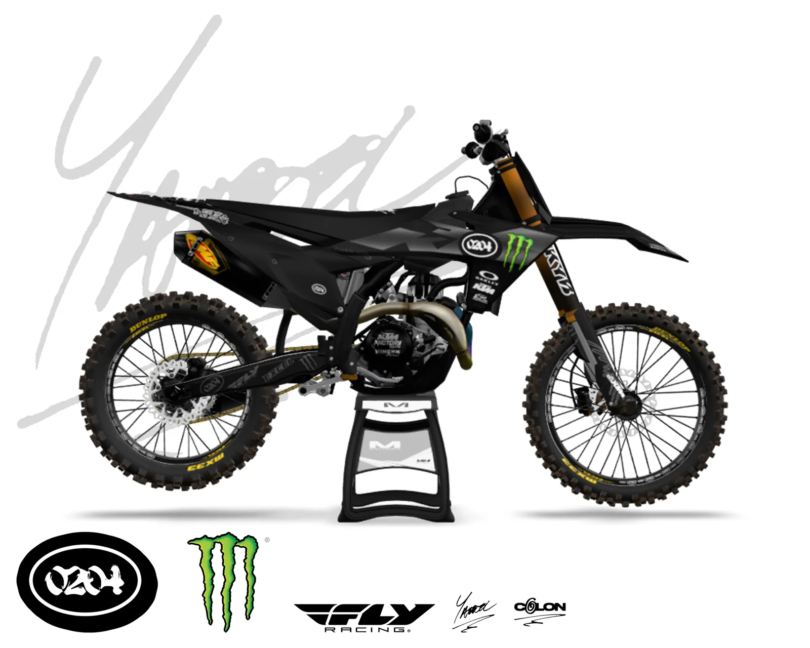 Yandel’s Monster Blackout KTM Livery – MXB-Mods.com