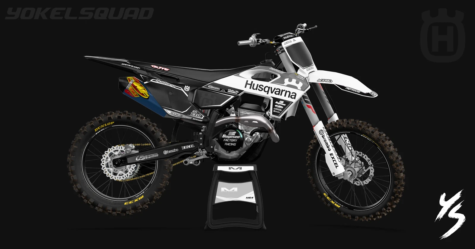 Husqvarna FC250 Greyscale Public Livery – MXB-Mods.com