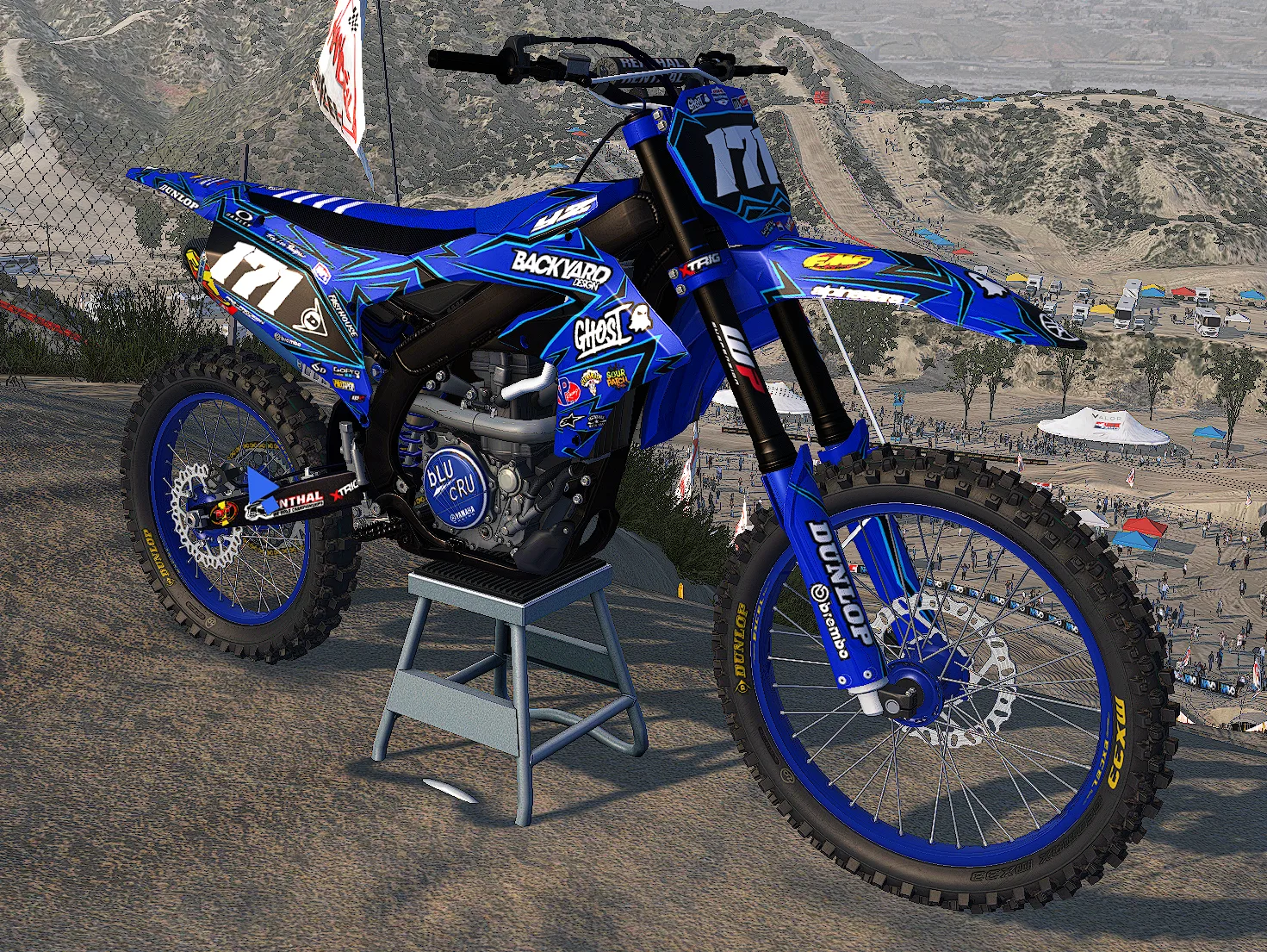 Backyard x Ghost - Blue Razz YZ250F – MXB-Mods.com