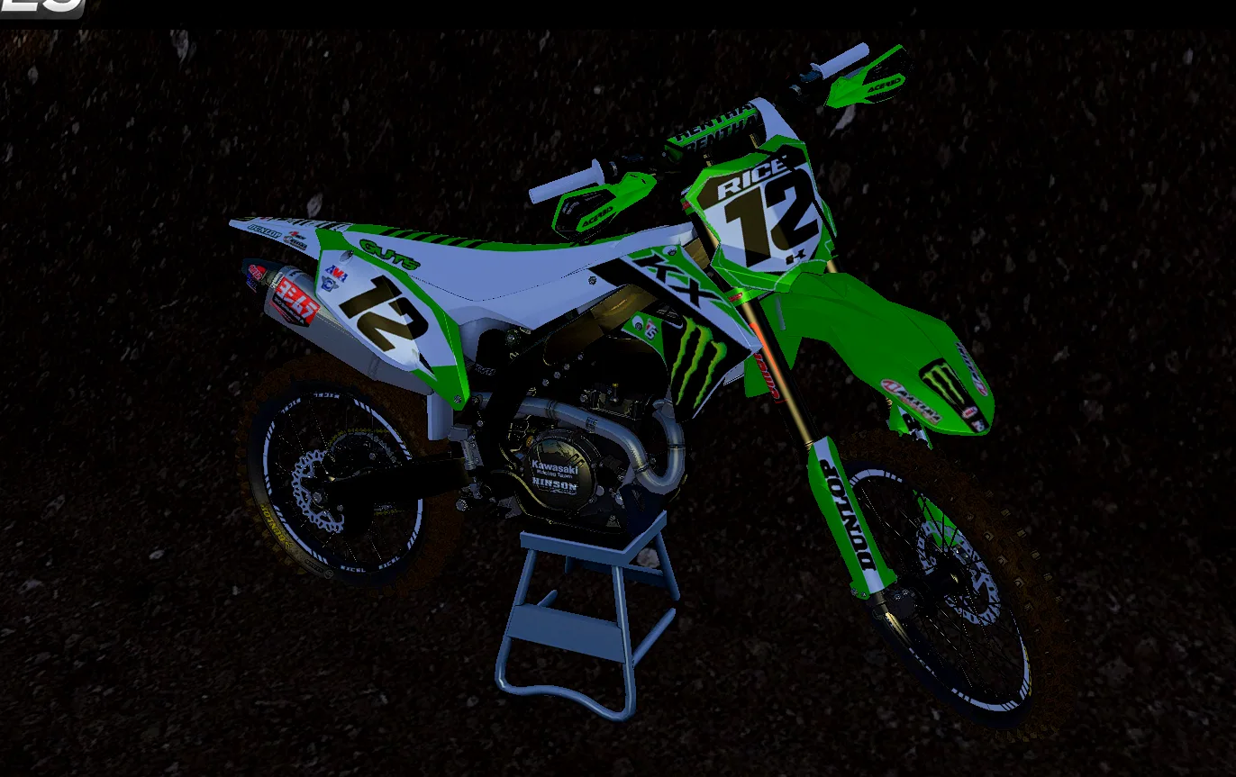 white and green Kawasaki – MXB-Mods.com