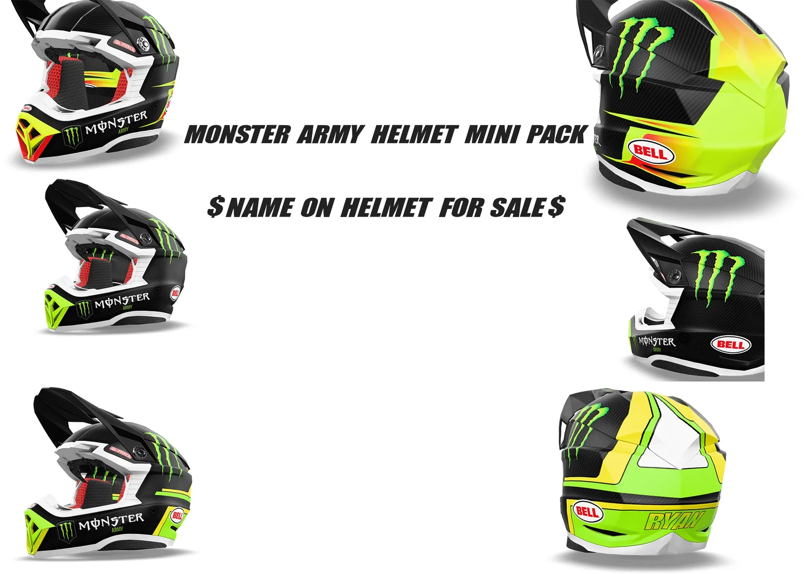 monster army b helmets – MXB-Mods.com