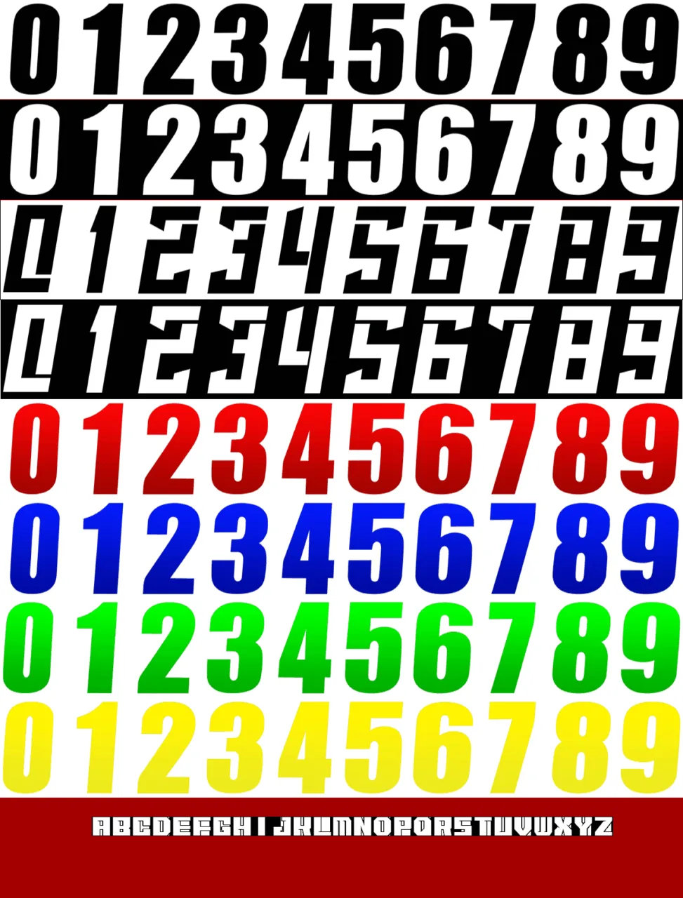 Factory Rider Fonts - 11 Pack - Easy Install – MXB-Mods.com