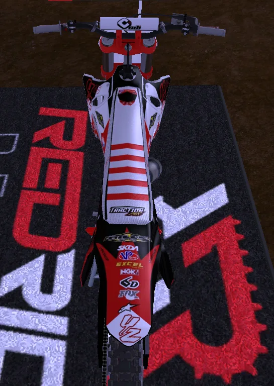 Red White & Black Yz 125 (For DASHPACK OEM Yz 125 Model Swap) 2x PSD ...