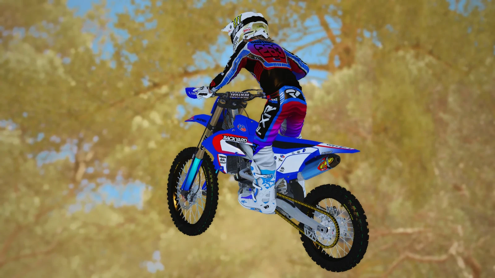 Backyard design red and blue Yamaha – MXB-Mods.com