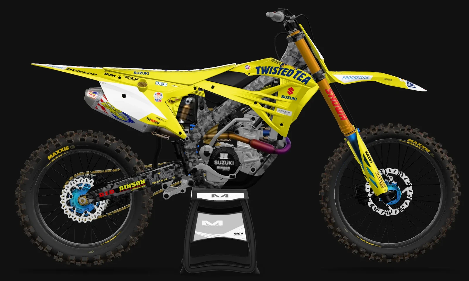 TM Twisted Tea Suzuki Wht Plate – MXB-Mods.com