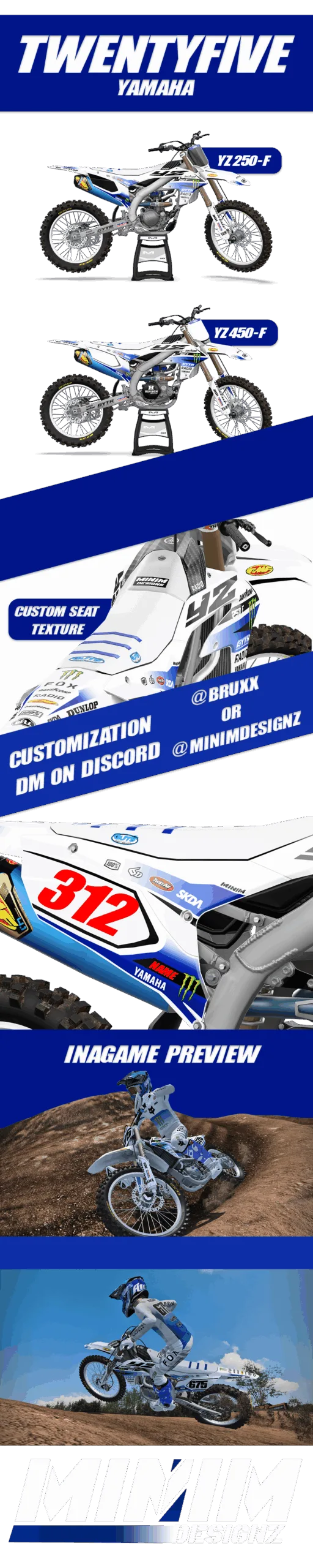 MINIM TWENTYFIVE - YAMAHA YZ 450/250F – MXB-Mods.com