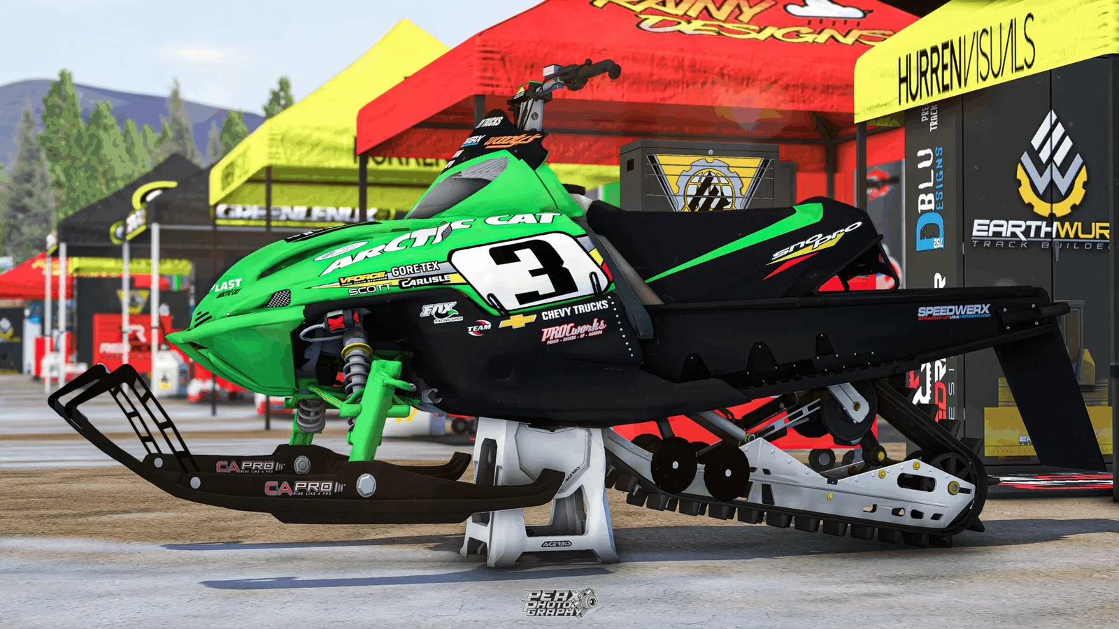 2004 Team Arctic Sno Pro 440 Snocross Race Sled Replica – MXB-Mods.com