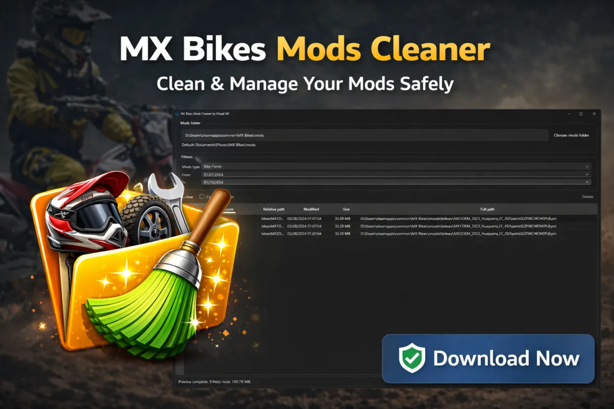 MX Bikes Mods Cleaner – MXB-Mods.com
