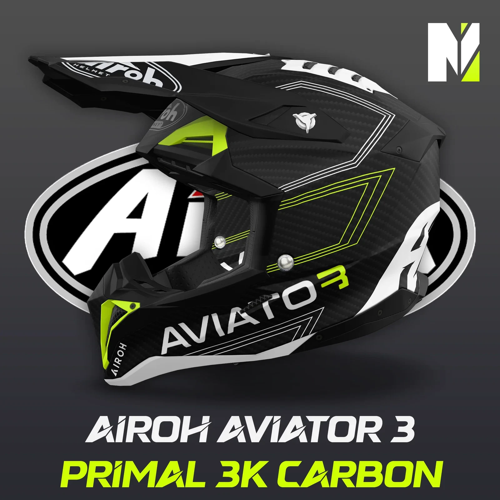 MINIM - Airoh Aviator 3 | Primal 3k Carbon – MXB-Mods.com